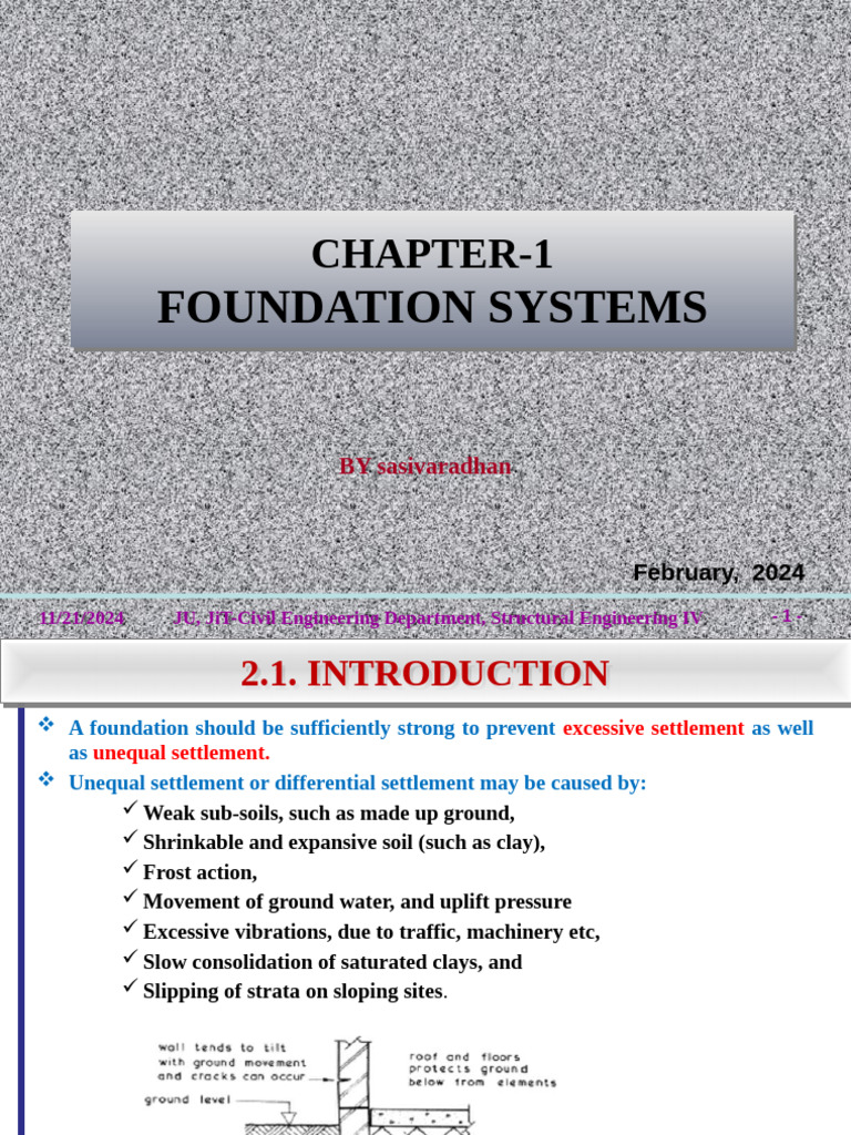 Chapter 1 Foundation systems extra materials | PDF | Deep Foundation | Foundation (Engineering)