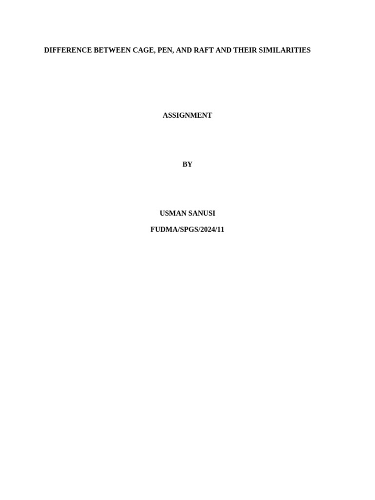 Difference Between Cage | PDF