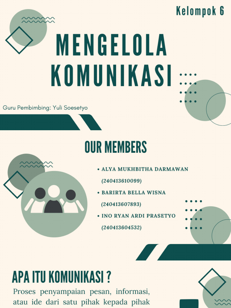 Kel 6 - PPT Mengelola Komunikasi | PDF