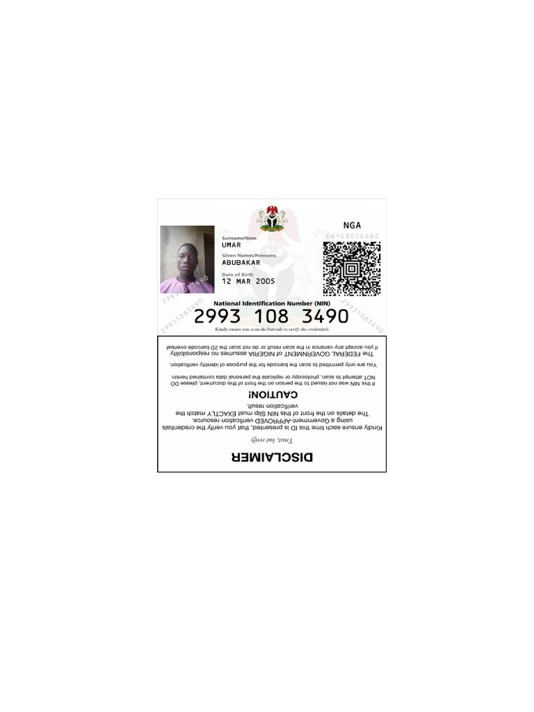 Abubakar Umar Nin | PDF