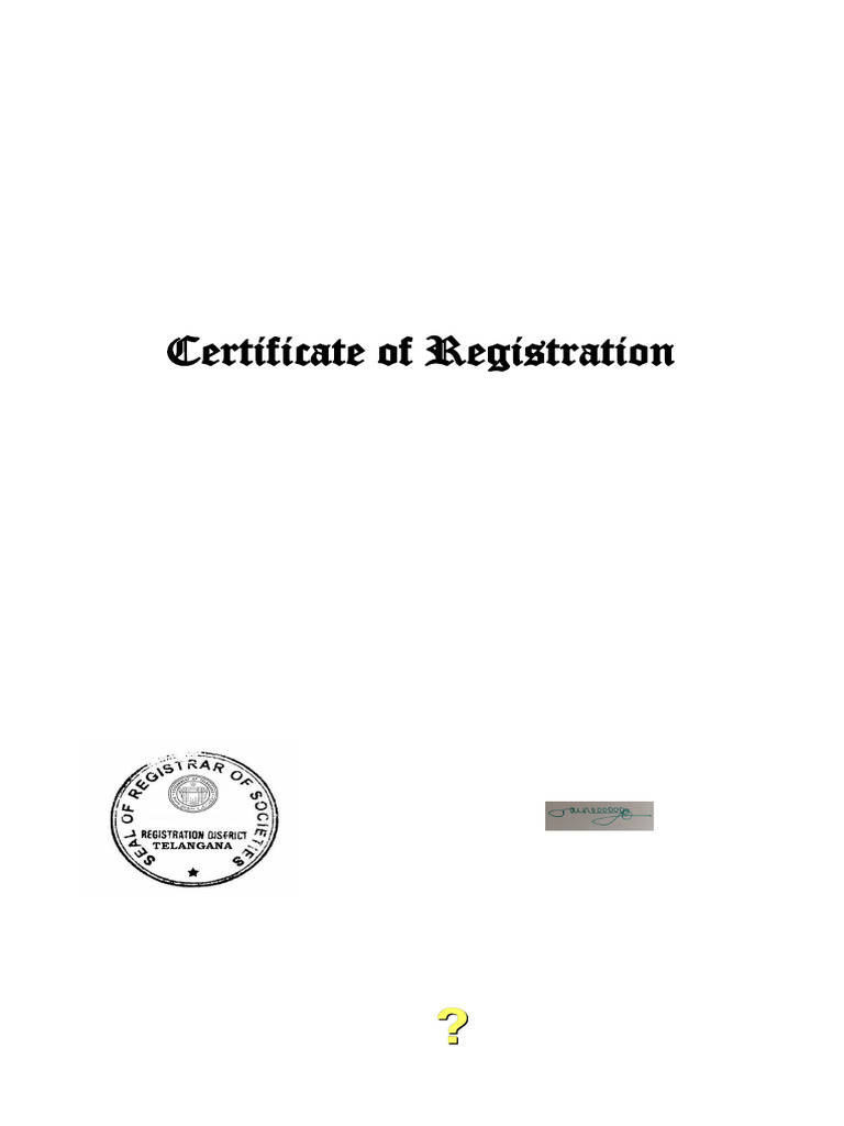 Certificate of Registration | PDF