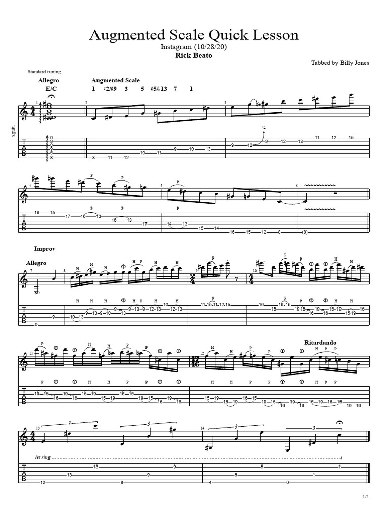 Augmented Scale Quick Lesson Instagram (10!28!20) | PDF | Musical Forms ...