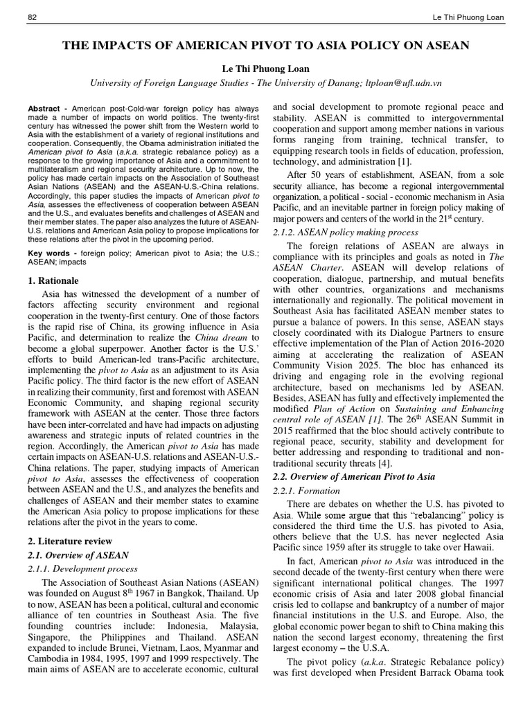 The Impacts of American Pivot To Asia Po 09c1b629 | PDF | Trans Pacific ...