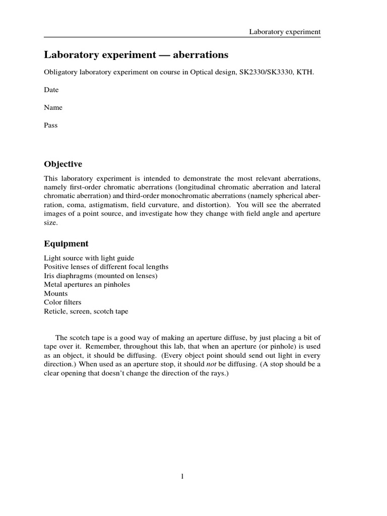 Optical Design Lab2 | PDF | Aperture | Electrodynamics
