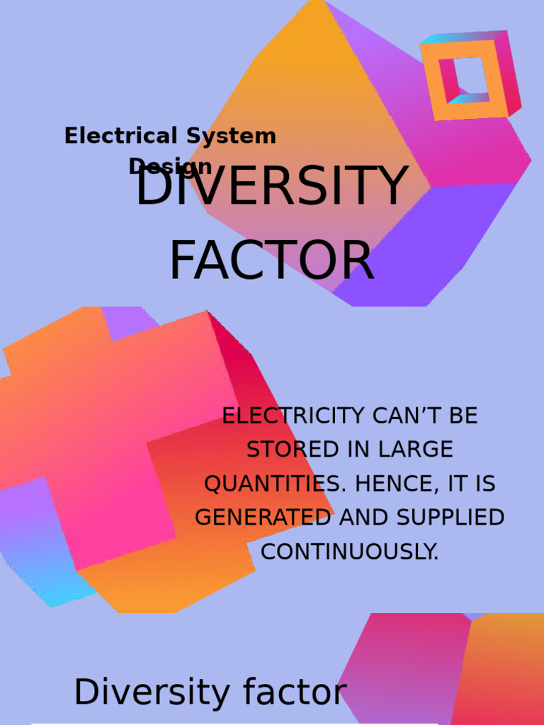 Electrical System Diversity Factor | PDF