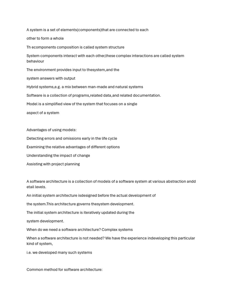 A System Is A Set of Elements | PDF | System | Software Architecture