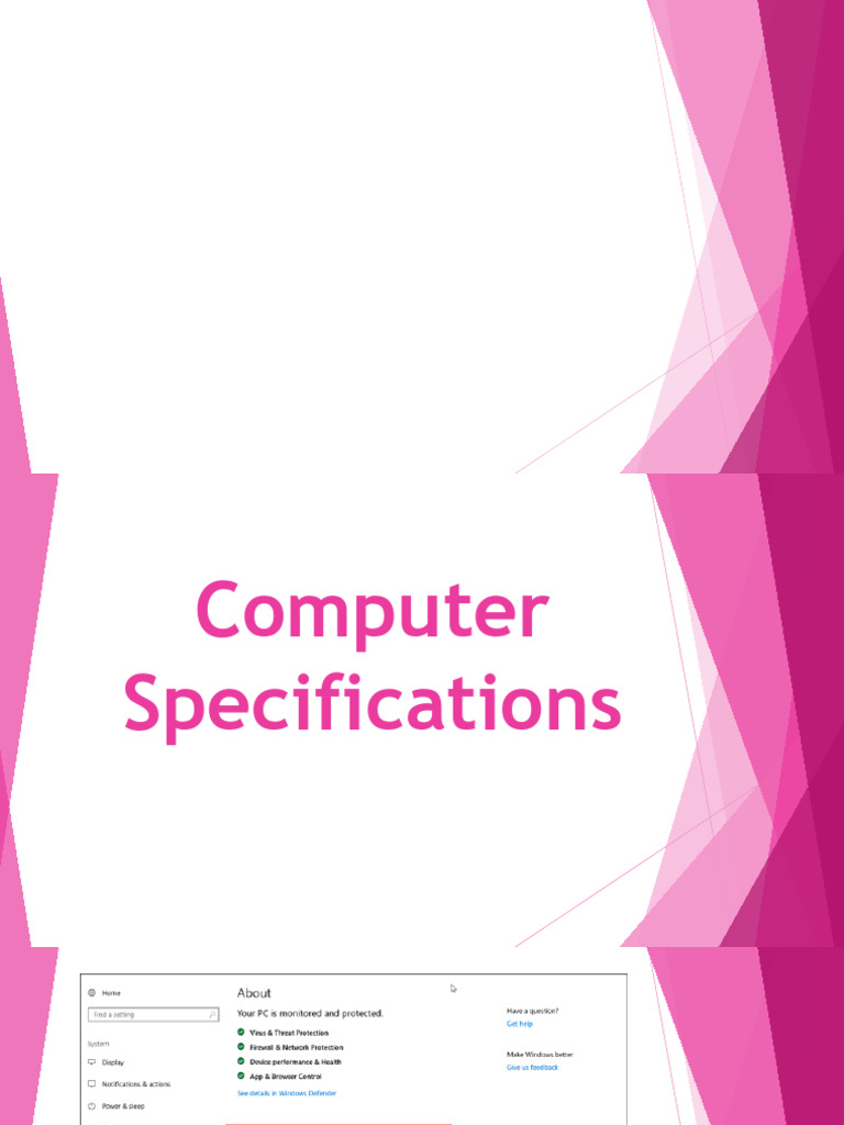Computer Hardware Specifications Guide | PDF | Computer Science ...