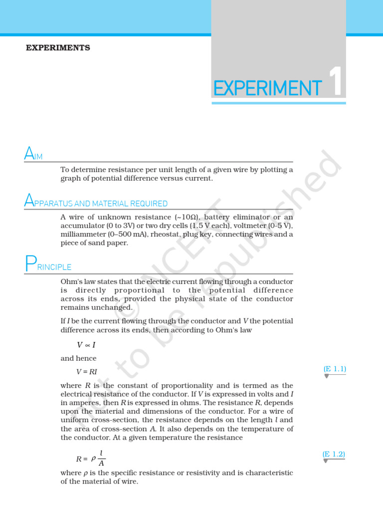 Practical9 Ohm's Law | PDF | Electrical Resistance And Conductance ...