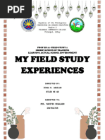 Field Study 1 Is An Experiential Course in Which The Students Will Be ...