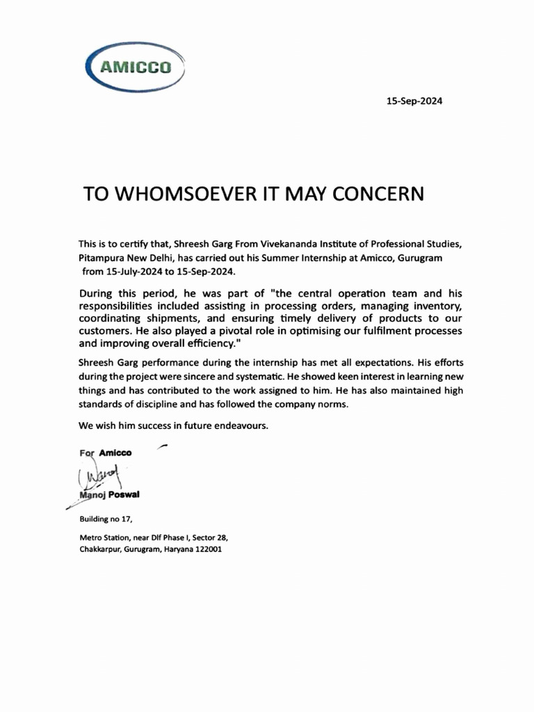 Ammico Certificate Pdf Business