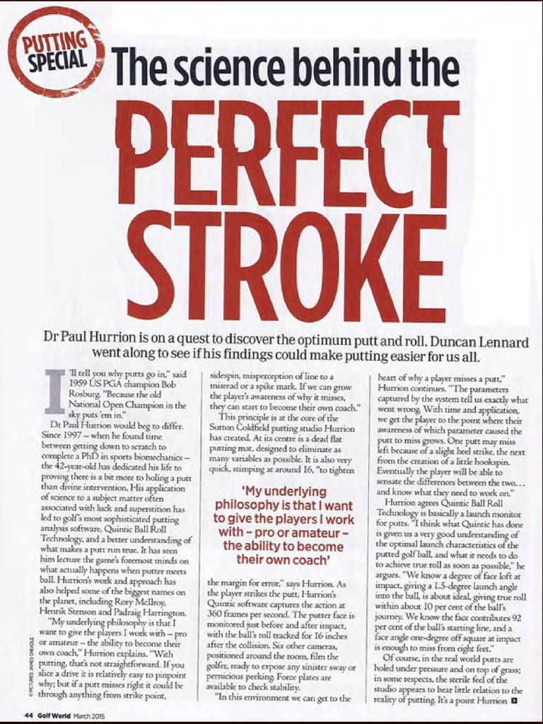 3 The Science Behind The Perfect Stroke | PDF