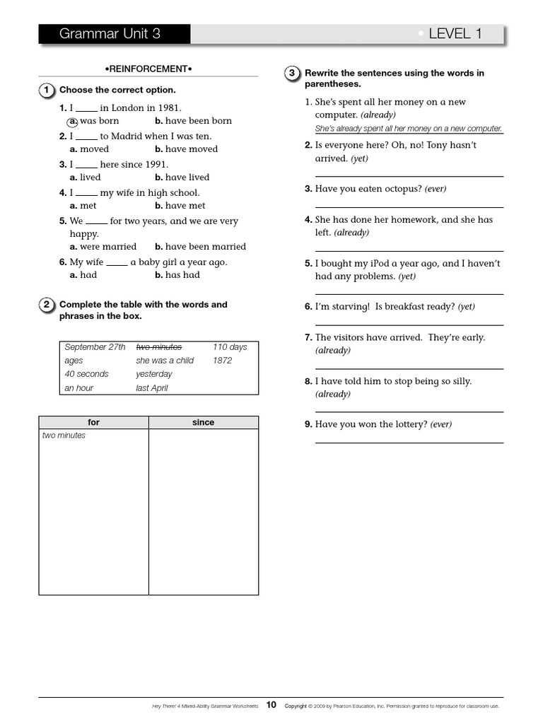 Mixed Ability Worksheets Unit 3 | PDF | Linguistics | Grammar