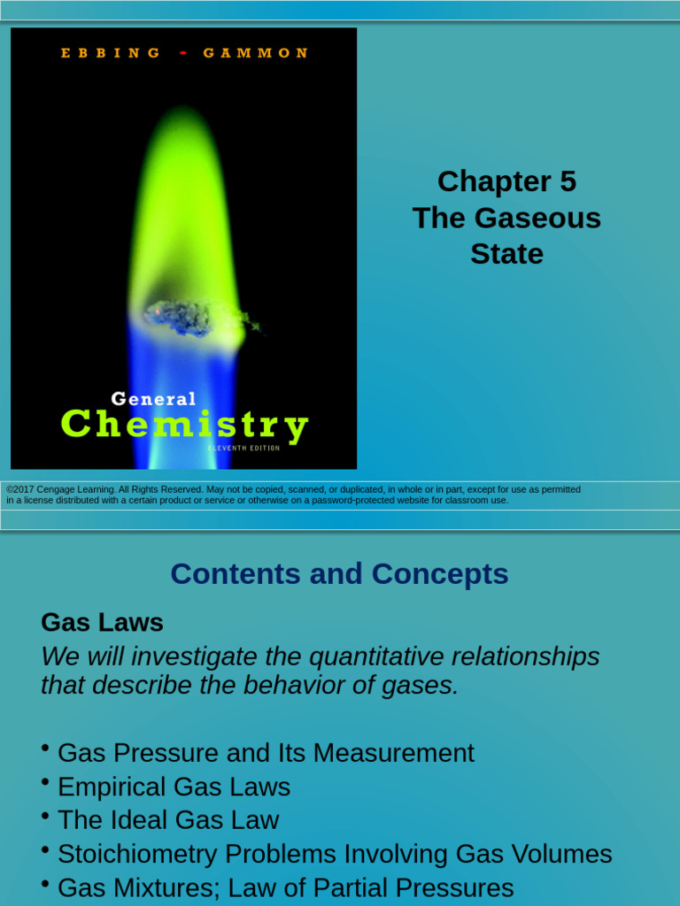Ebbing11e PPT Lectures CH05 | PDF | Gases | Pressure