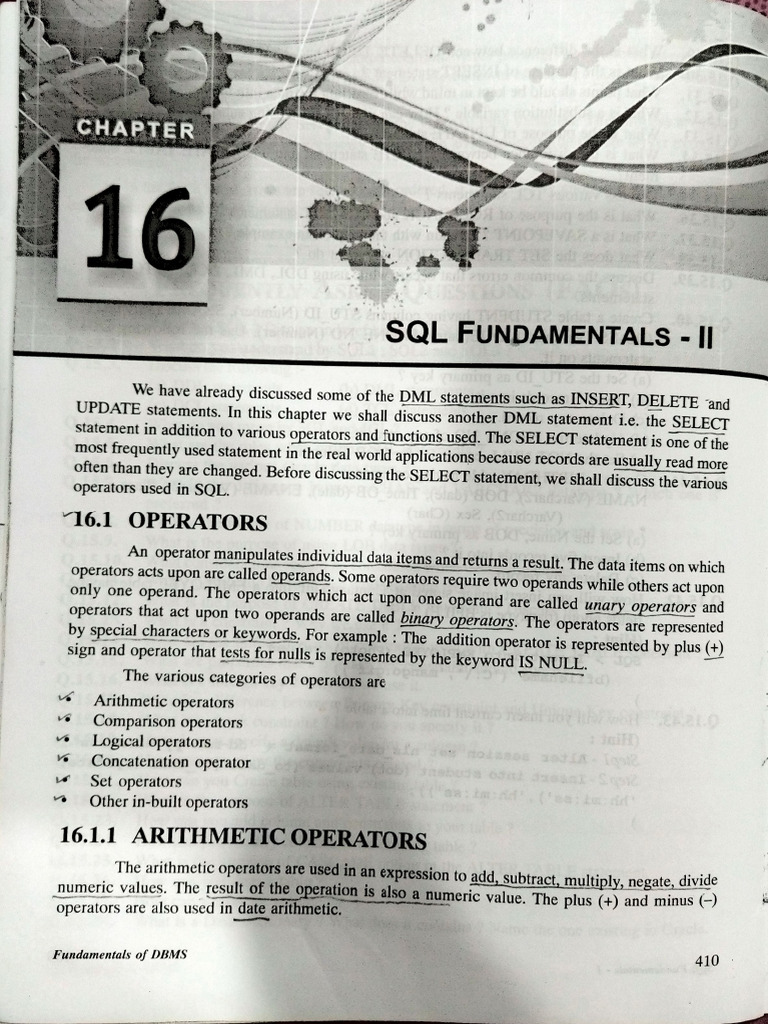 Chapter 16 - RDBMS | PDF