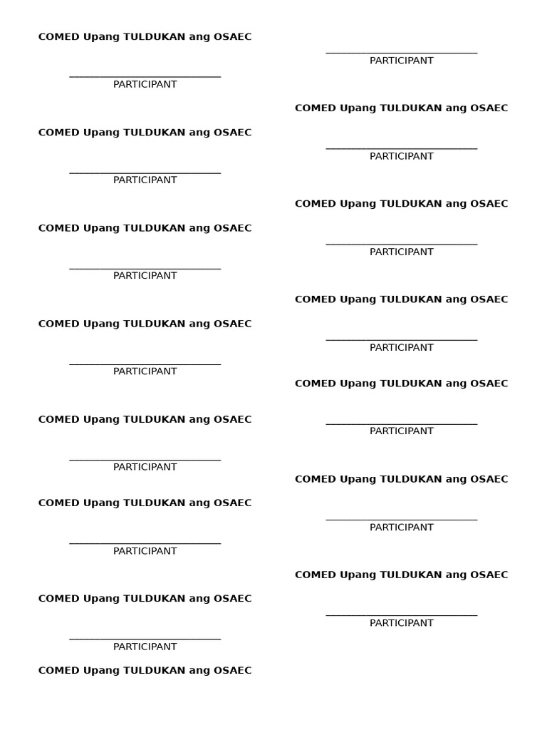 Name Tag Comed | PDF