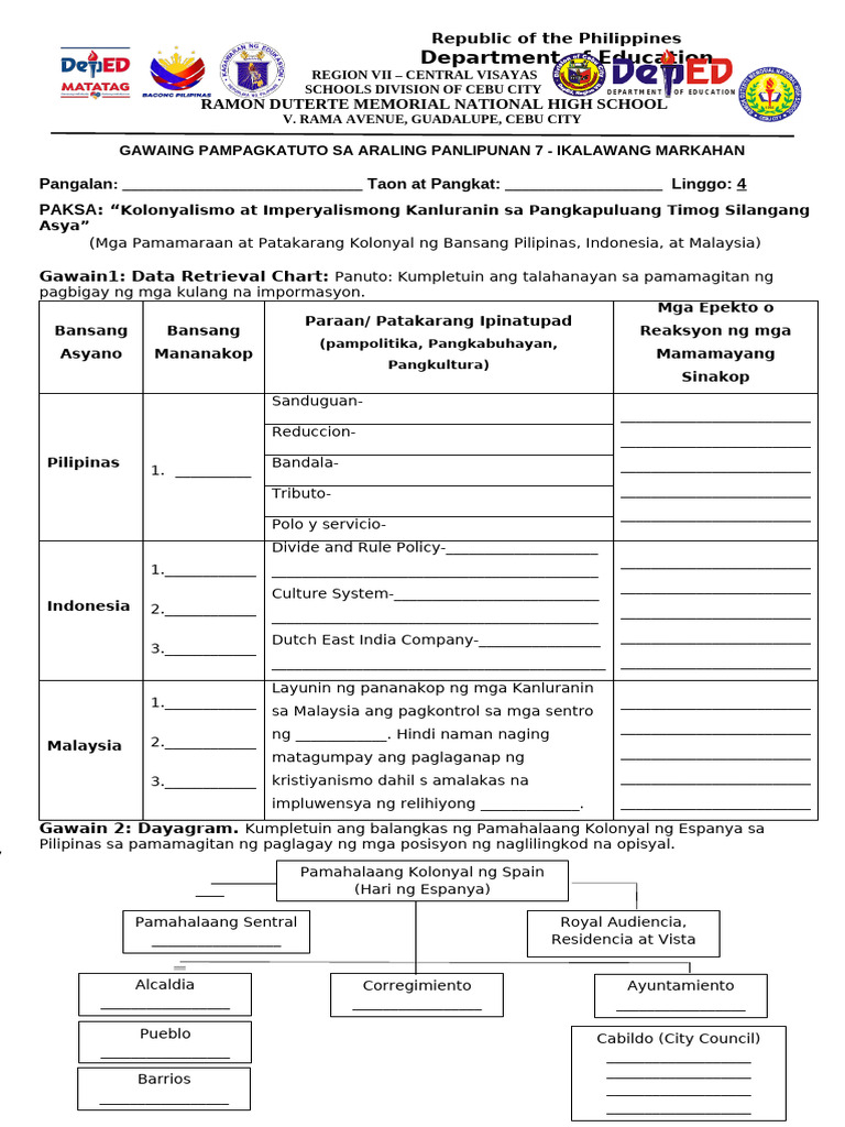 Ap7 q2 Act Sheet Week 4 | PDF