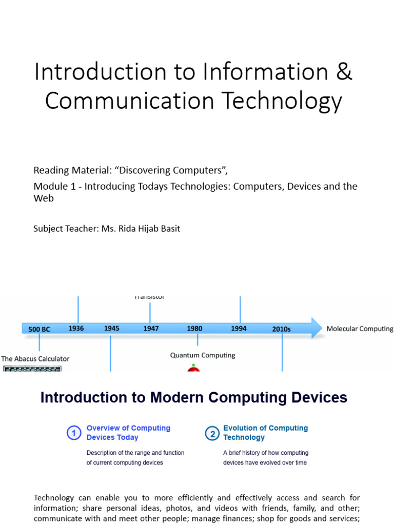Week 1 - Types and Components of A Computer System-1 | PDF | Computer ...