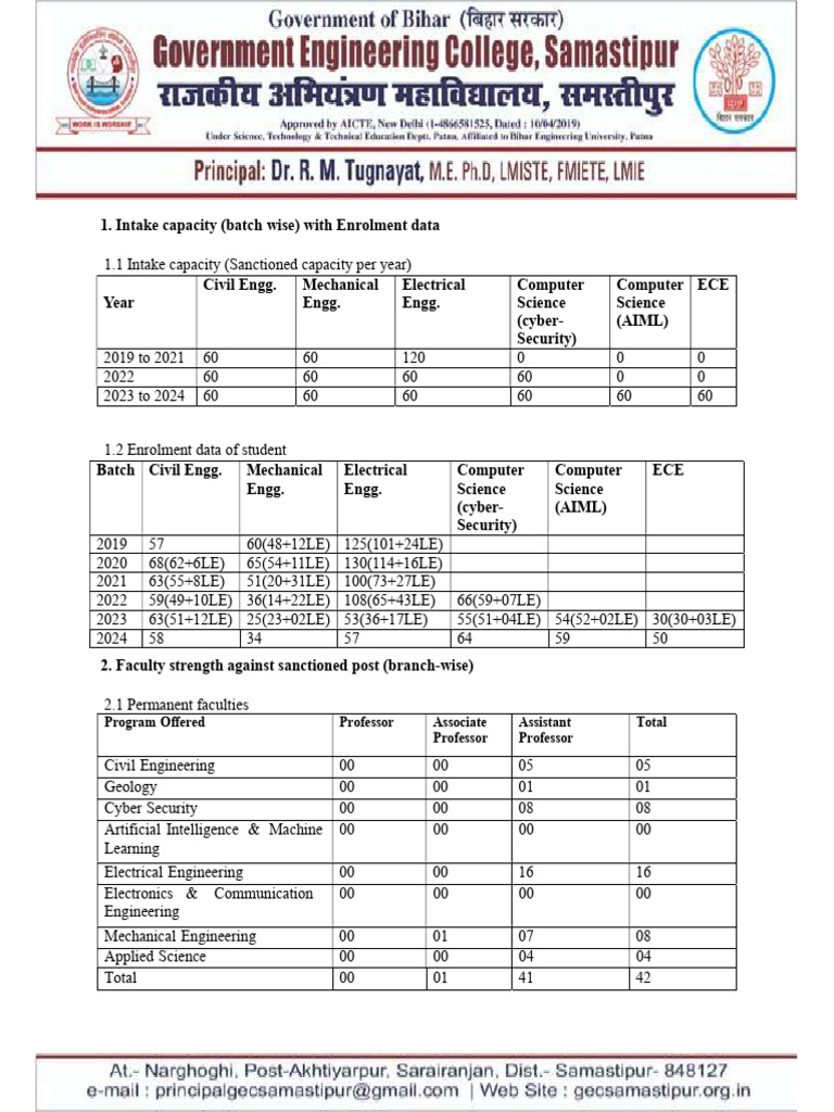Gec Samastipur Report 2024 | PDF | Engineering