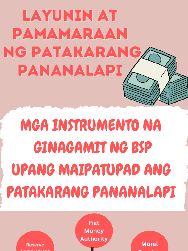 Layunin at Pamamaraan NG Patakarang Pananalapi | PDF
