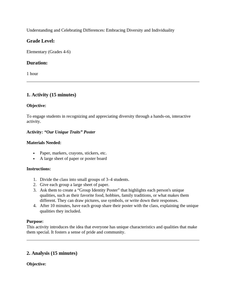 Celebrate Diversity: Classroom Guide | PDF | Inclusion (Education ...