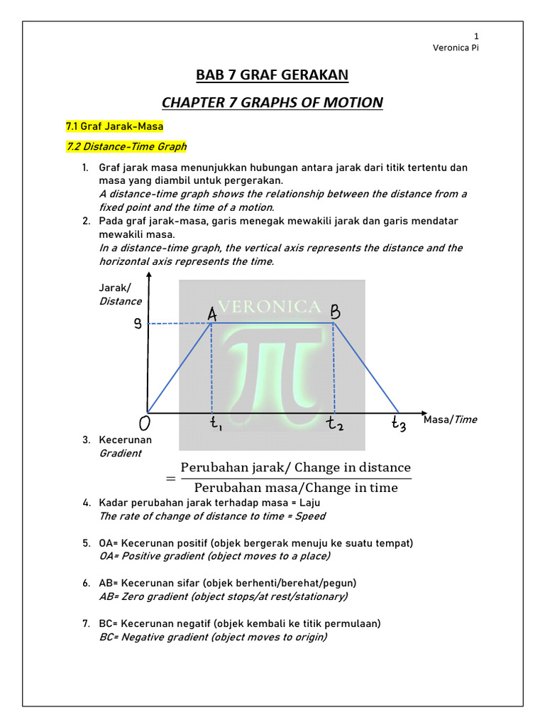Bab 7 Graf Gerakan-1 | PDF | Speed | Acceleration