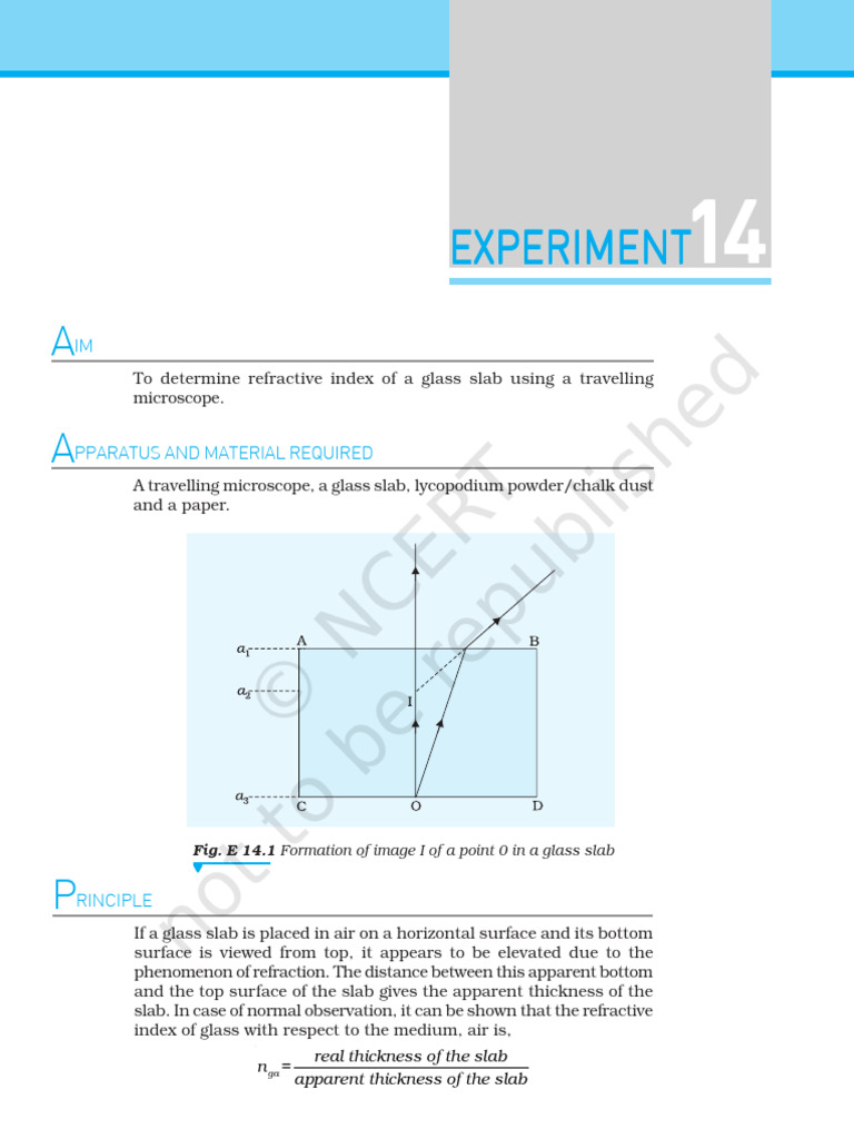 Practical 6 Travelling Microscope | PDF | Glasses | Refraction