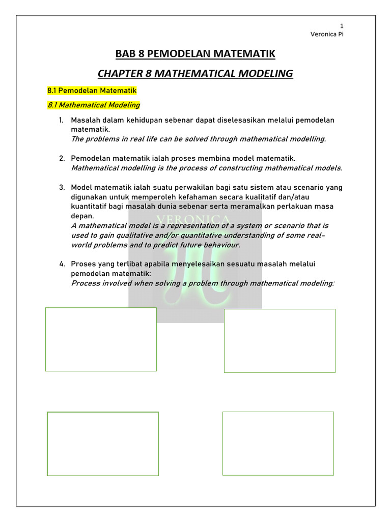Proses Pemodelan Matematik Tingkatan 5 | PDF