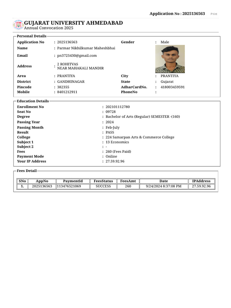 GU Convocation | PDF | Bachelor Of Science | Academic Degree