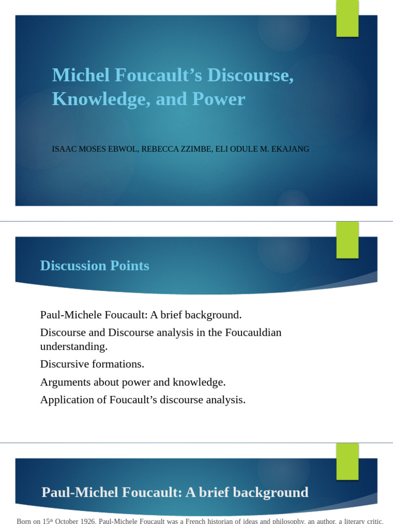 Michel Foucault's Discourse, Knowledge, and Power | PDF | Discourse | Michel Foucault