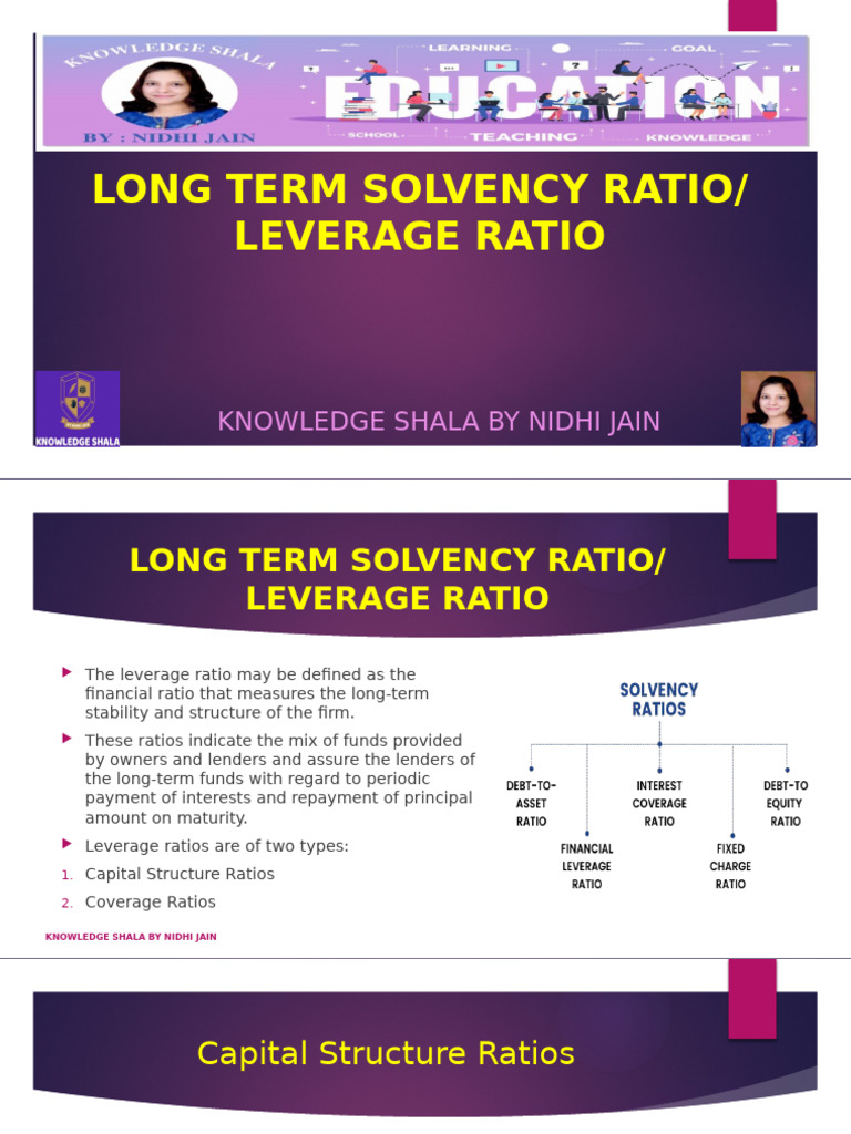 Long-Term Solvency and Leverage Ratios | PDF | Debt | Equity (Finance)