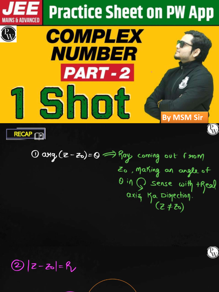 Complex Number (Part - 2) in 1 Shot - Class Notes | PDF