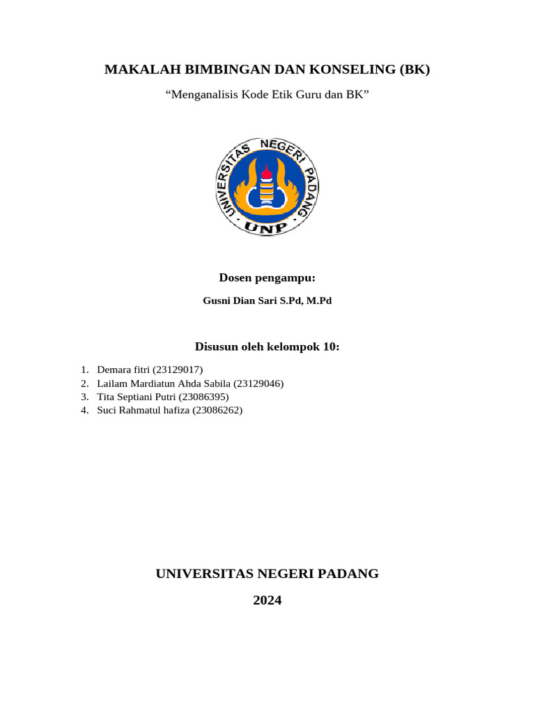 Makalah Kelompok 10 Bimbingan Dan Konseling | PDF | Karier & Perkembangan