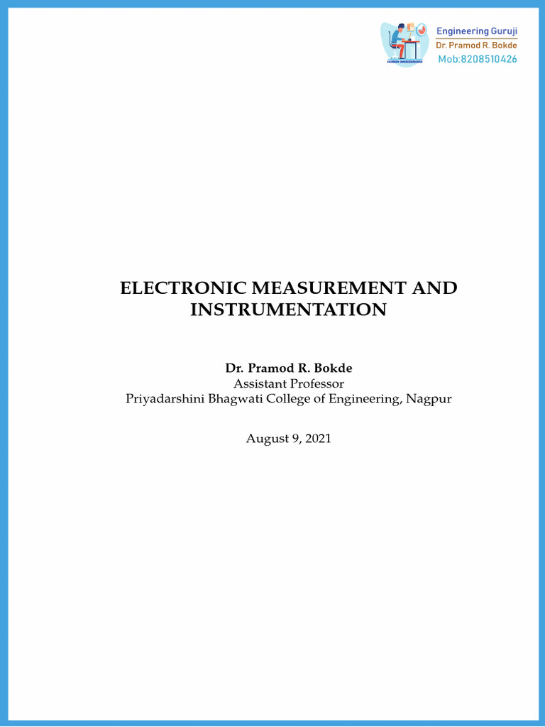 Electronic Measurement and Instrumentation | PDF | Accuracy And Precision | Measurement