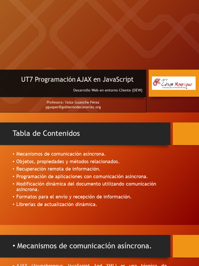Dew Ut7 | PDF | Ajax (Programación) | Servidor web