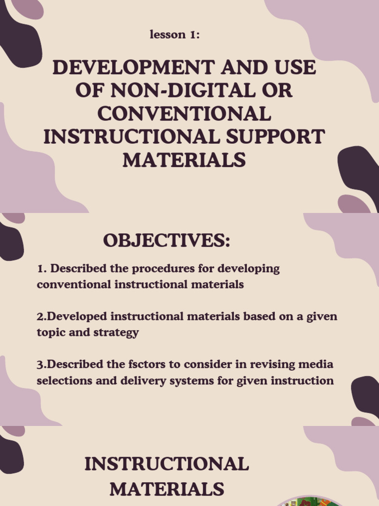 Group 4 (Development and Use &of Non Digital Materials) | PDF | Human ...