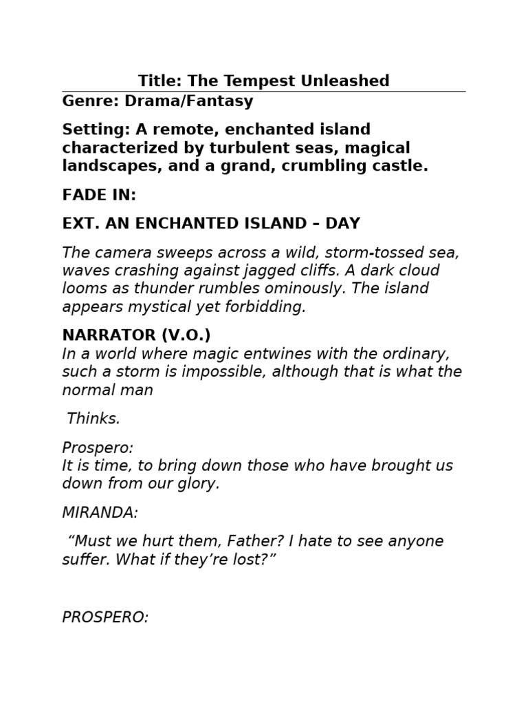 The Tempest 1 | PDF | The Tempest | Shakespearean Comedies