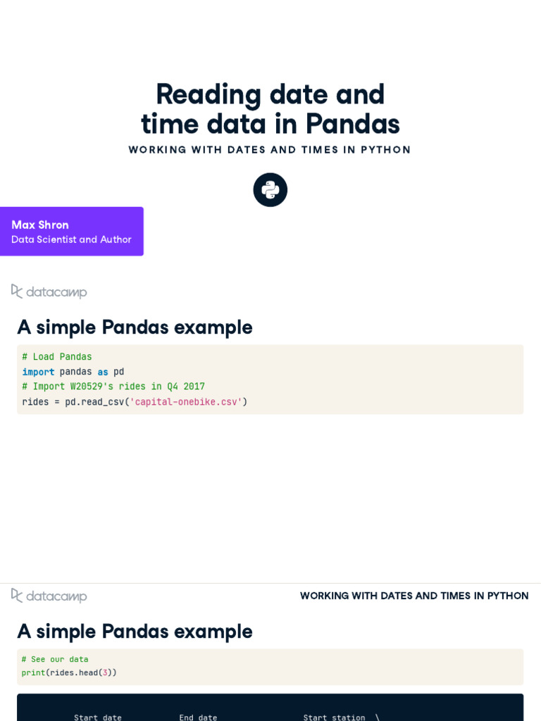 Chapter4-Easy and Powerful Dates and Times in Pandas | PDF | Computer ...
