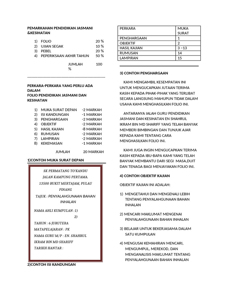 Format Folio PJ | PDF