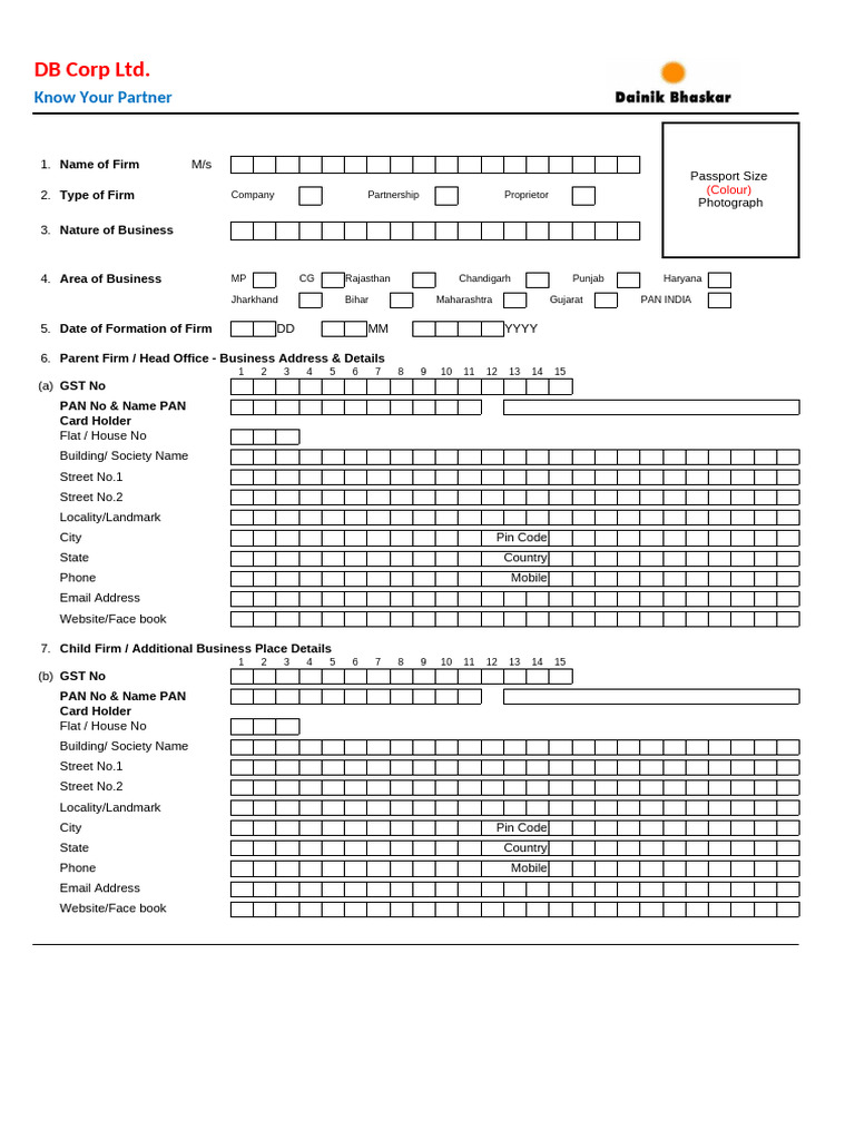 Kyc Format | PDF