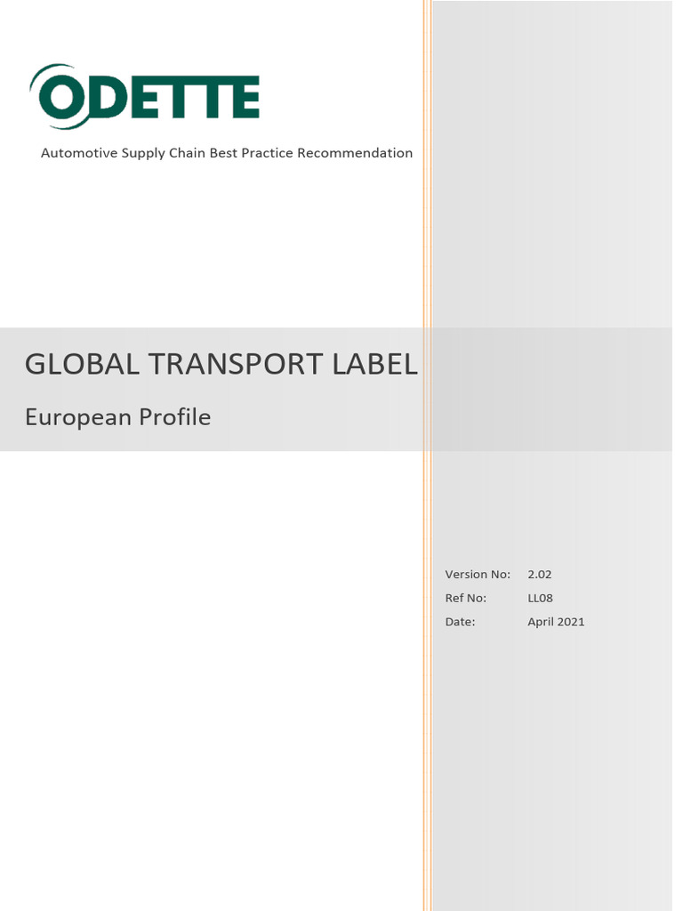 LL08 V2.02 GTL European Profile | PDF | Packaging And Labeling | Radio ...