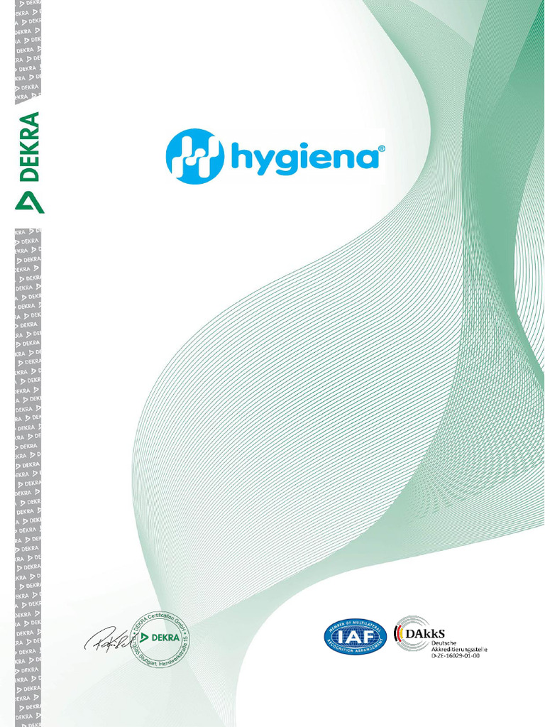 Hygiena Diagnostics ISO 9001 Certification | PDF