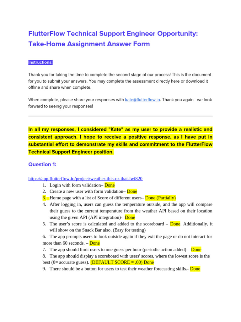 TSE Interview - Answer Form Dhairya Jain | PDF | Computing | Computer ...