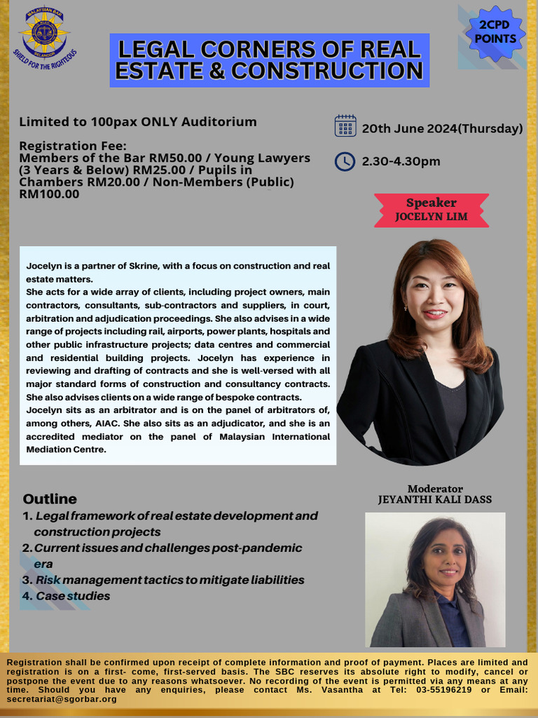 Brochure Talk Legal Corners of Real Estate Construction On 20062024 ...