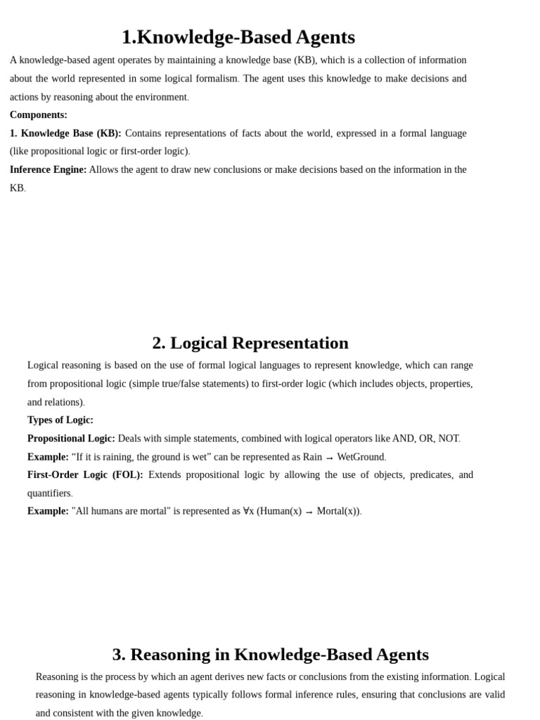 Knowledge-Based Agents and Logic | PDF | Logic | Inference