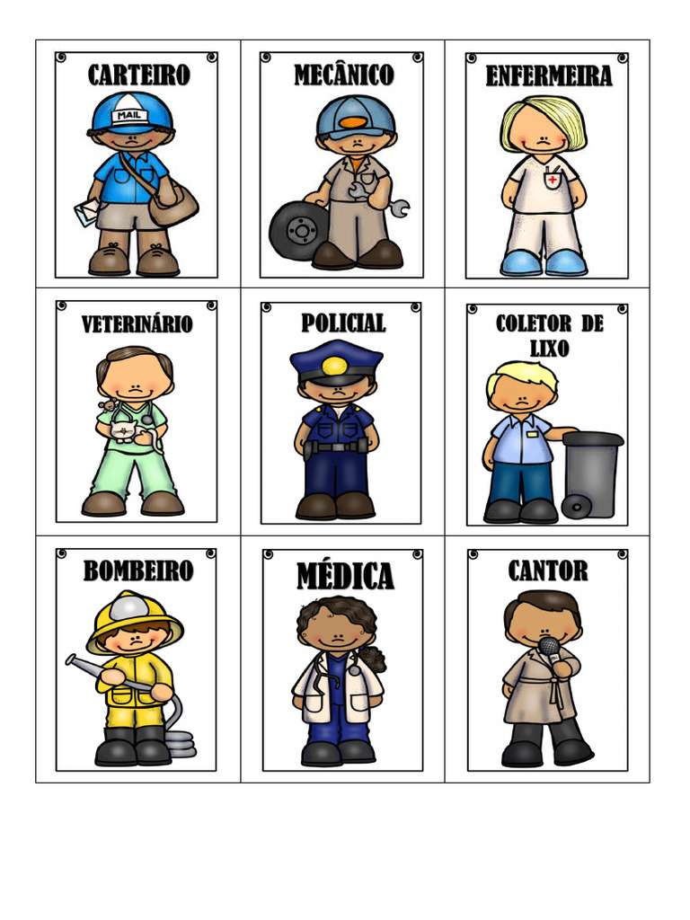 Jogo Da Memória Profissões | PDF