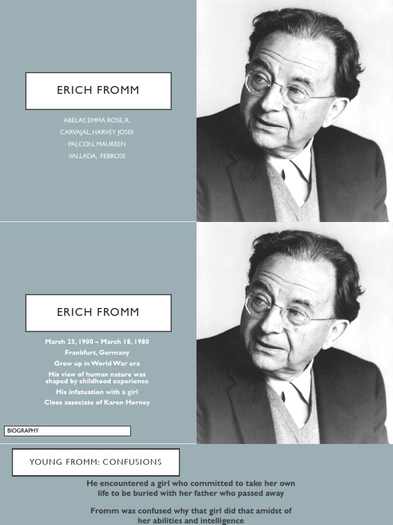 Erich Fromm: Humanistic Psychoanalysis | PDF | Erich Fromm | Psychotherapy