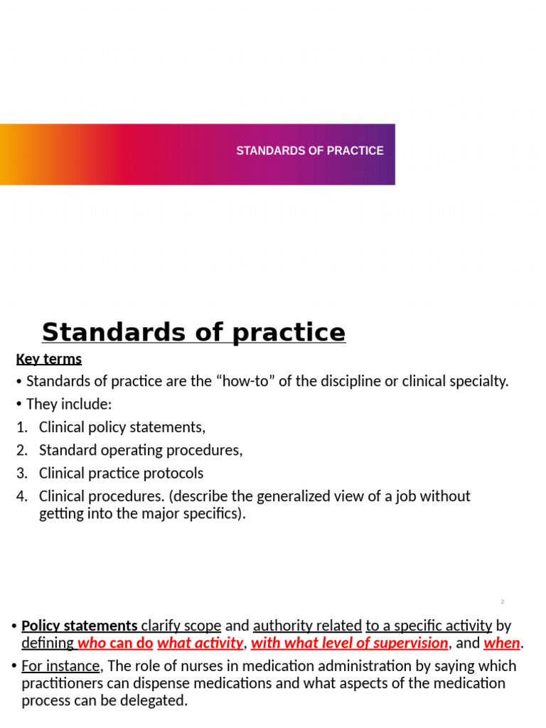 Standards of Practice | PDF | Nursing | Midwife