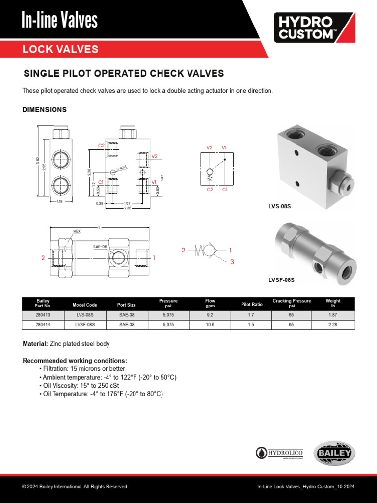 Norvac Lock Valves Specifications | PDF | Valve | Viscosity