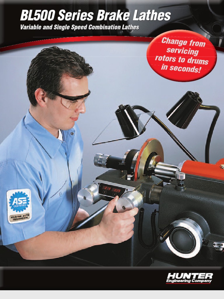 Brake Lathe HUNTER 3937T | PDF | Machining | Truck