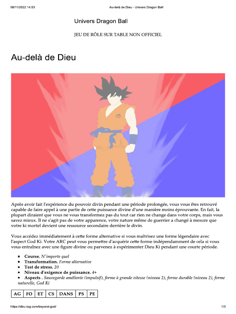 48 - Au-Delà de Dieu - Univers Dragon Ball | PDF